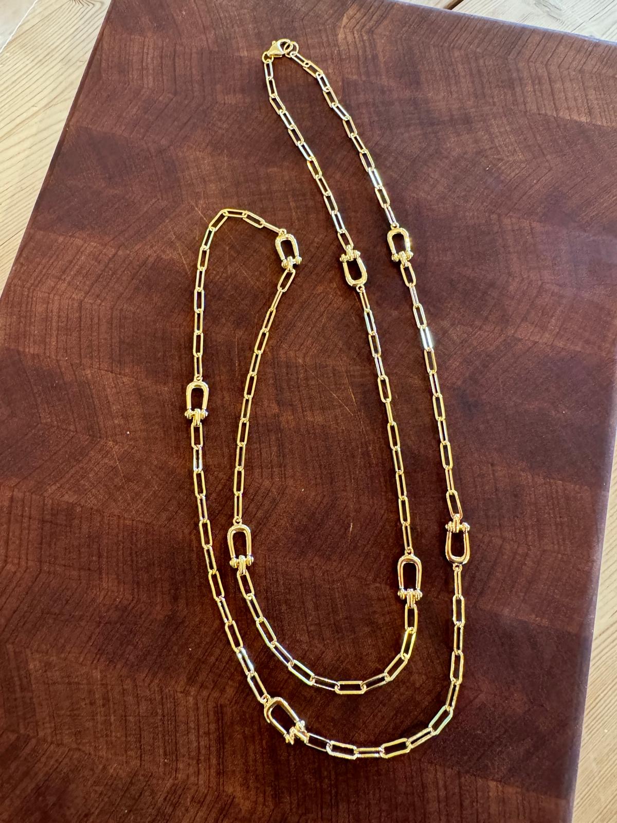 Italian Status Long Necklace with Custom Clasp