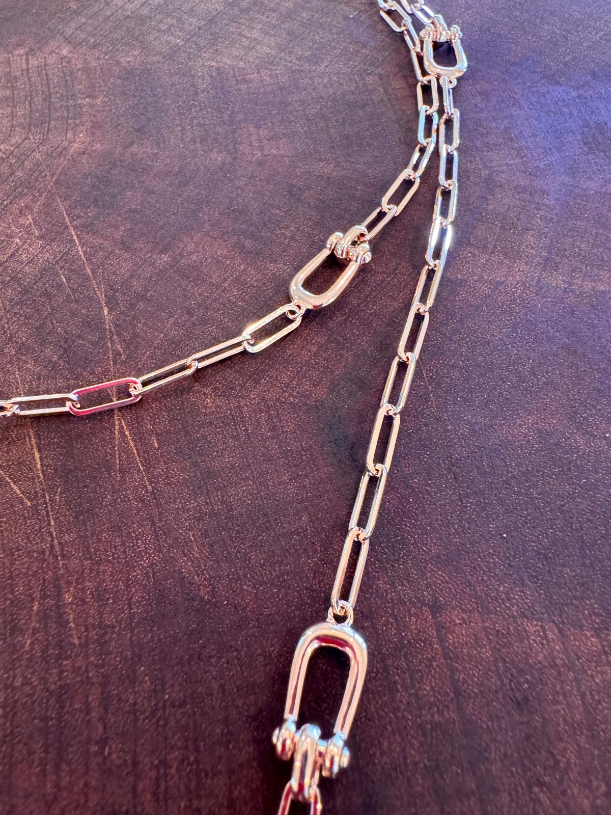 Italian Status Long Necklace with Custom Clasp