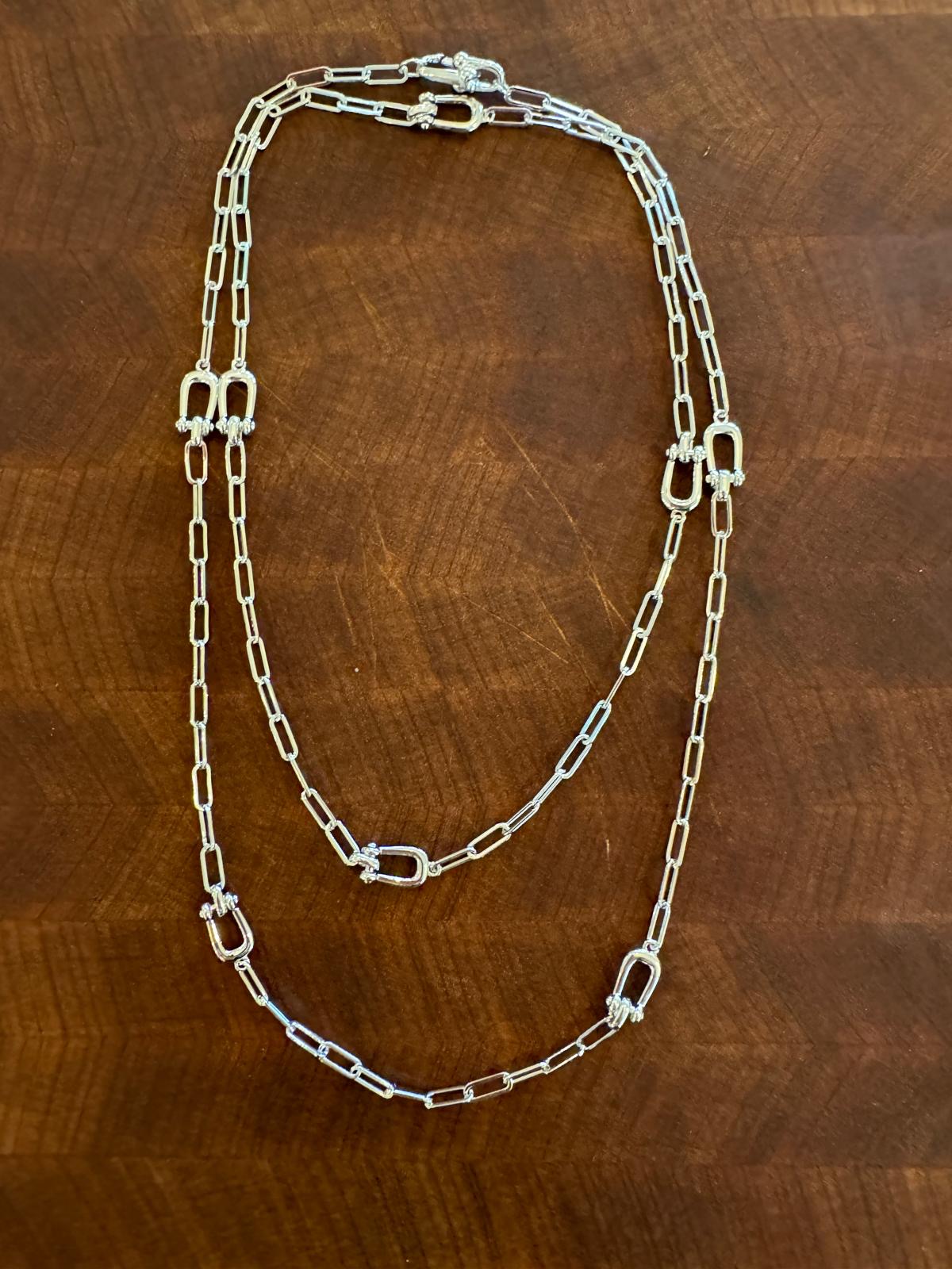 Italian Status Long Necklace with Custom Clasp