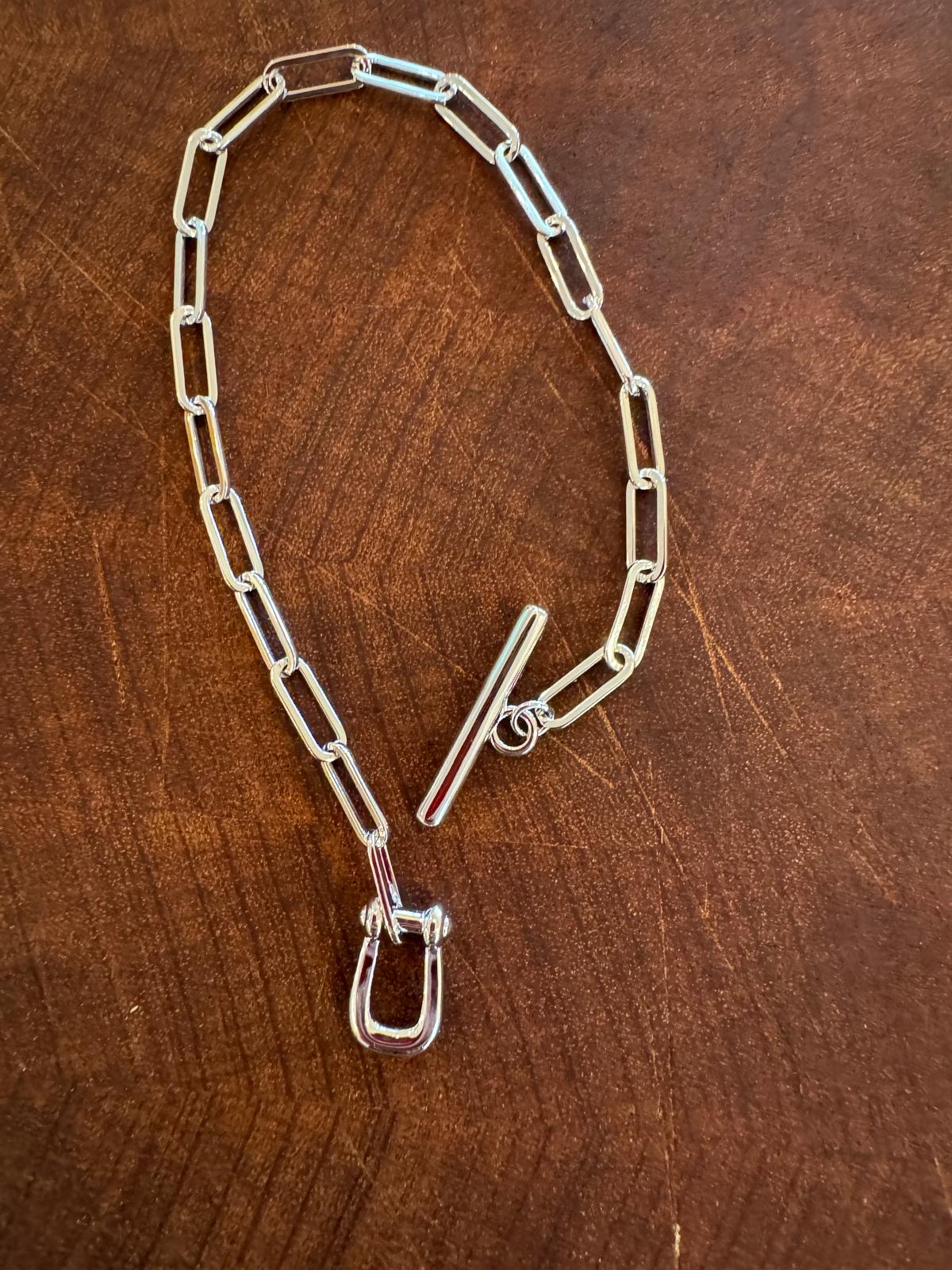 Italian Status Bracelet with Equestrian Toggle Clasp