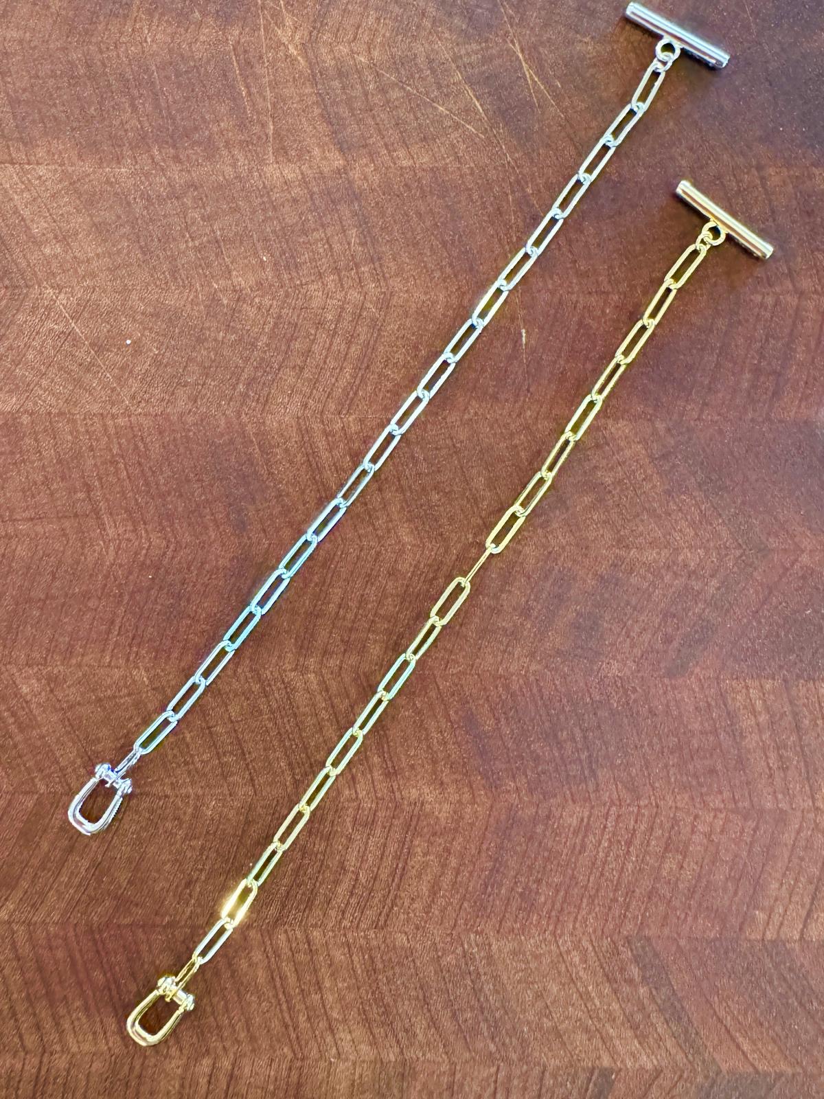 Italian Status Bracelet with Equestrian Toggle Clasp