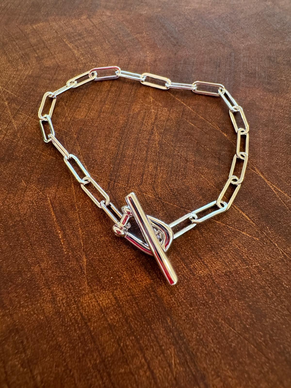 Italian Status Bracelet with Equestrian Toggle Clasp