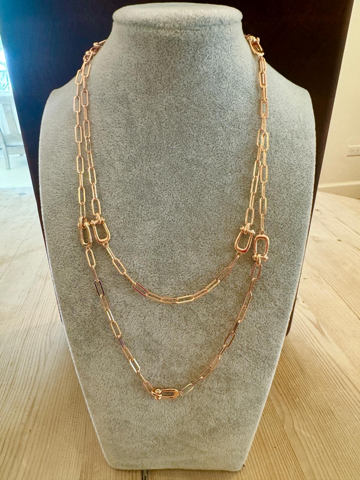 Italian Status Long Necklace with Custom Clasp