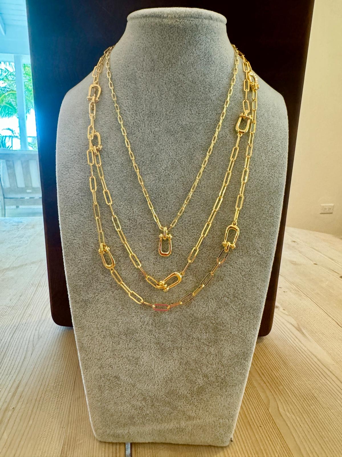 Italian Status Long Necklace with Custom Clasp
