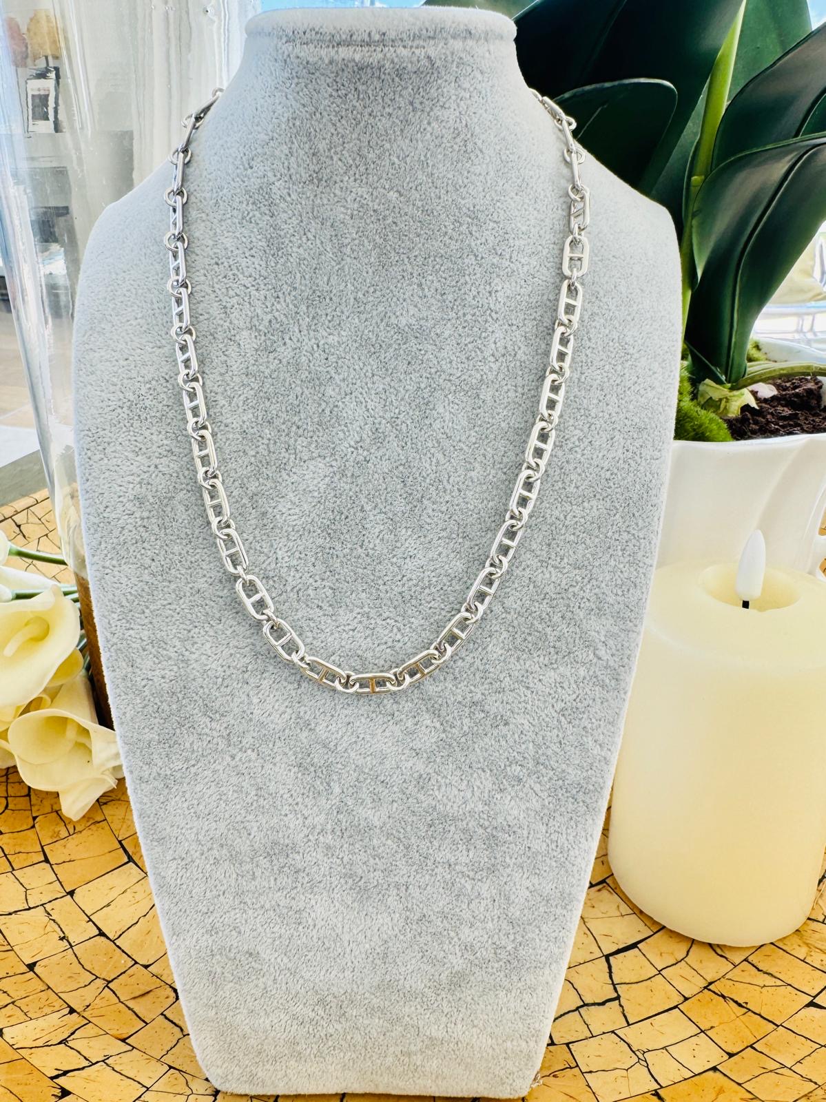 Italian Status Marine Link Necklace with Toggle Clasp