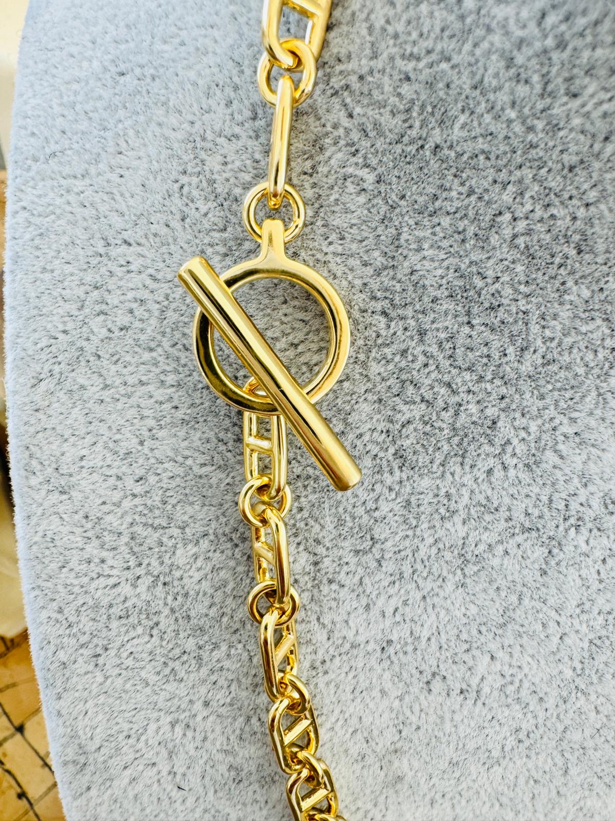 Italian Status Marine Link Necklace with Toggle Clasp