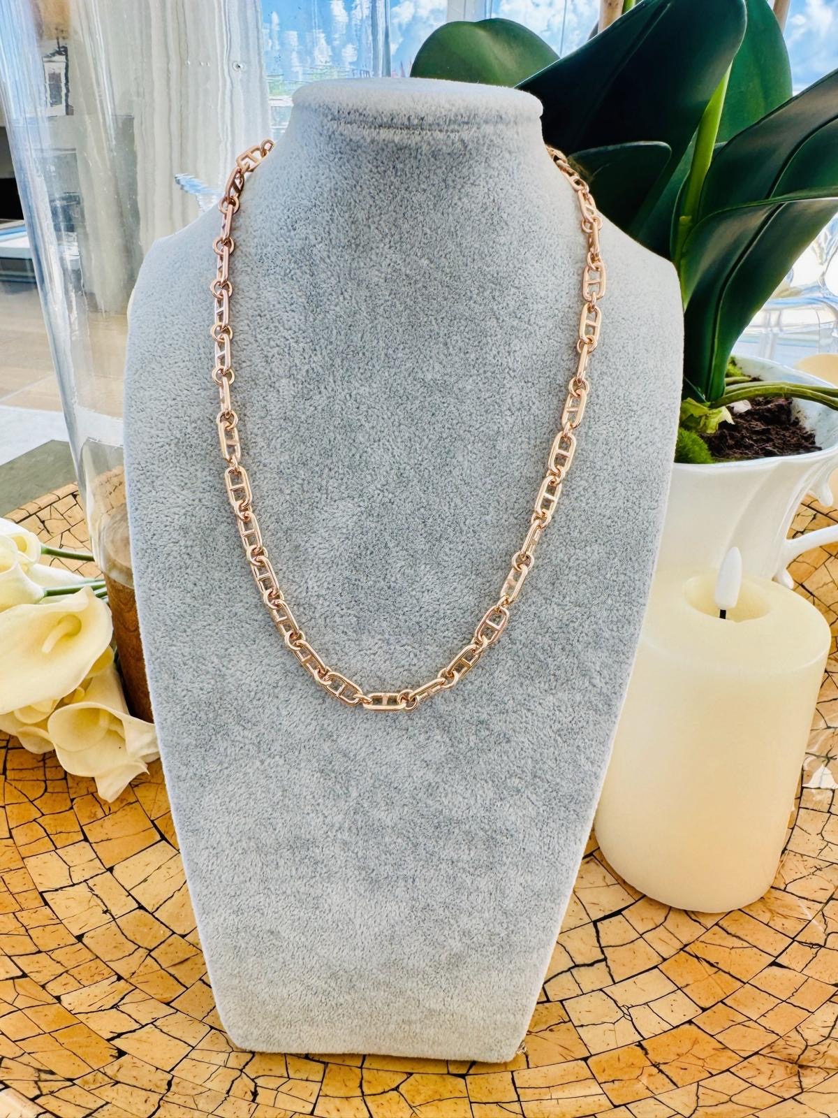 Italian Status Marine Link Necklace with Toggle Clasp