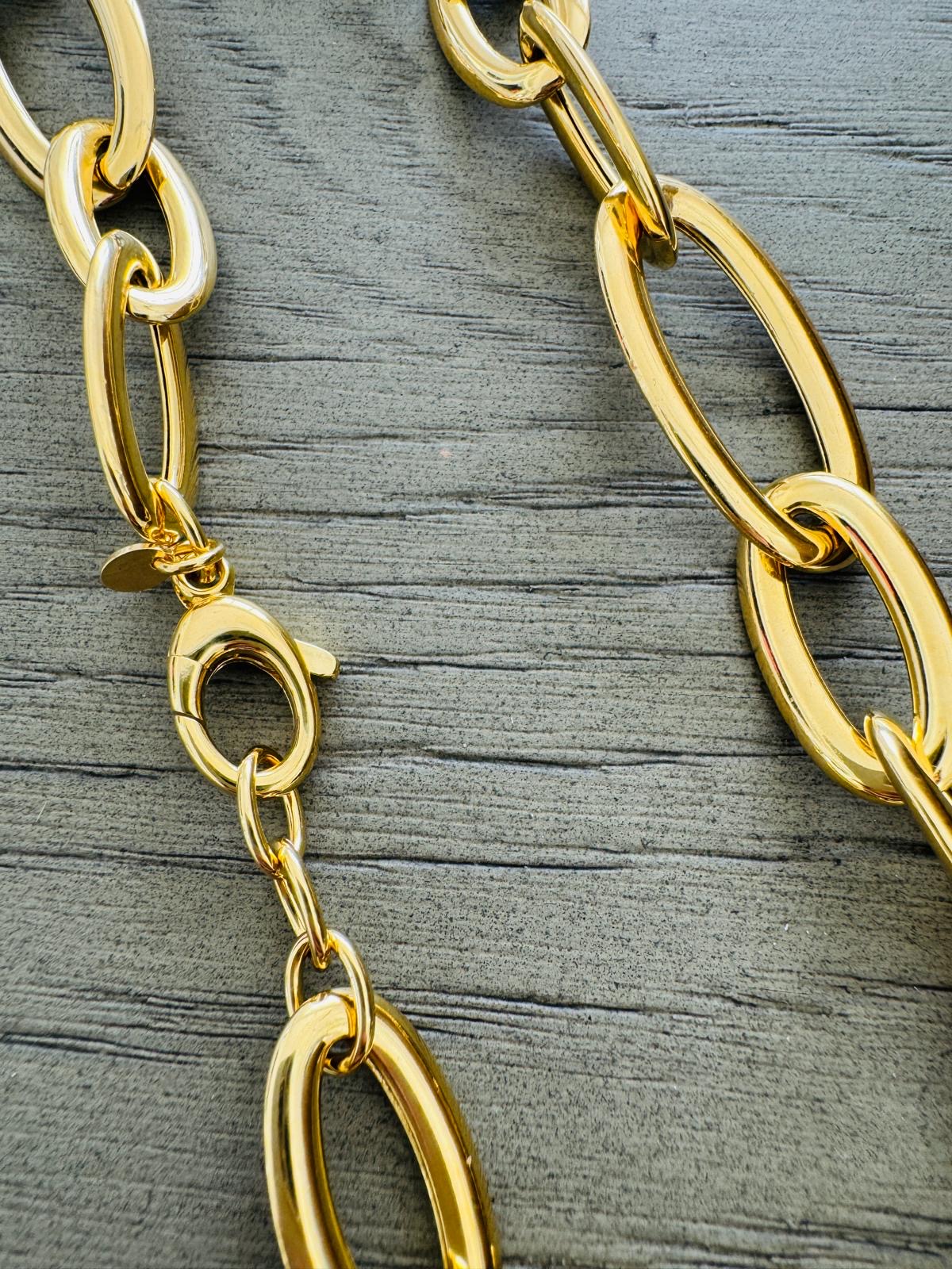 Italian Status Oval Link Necklace