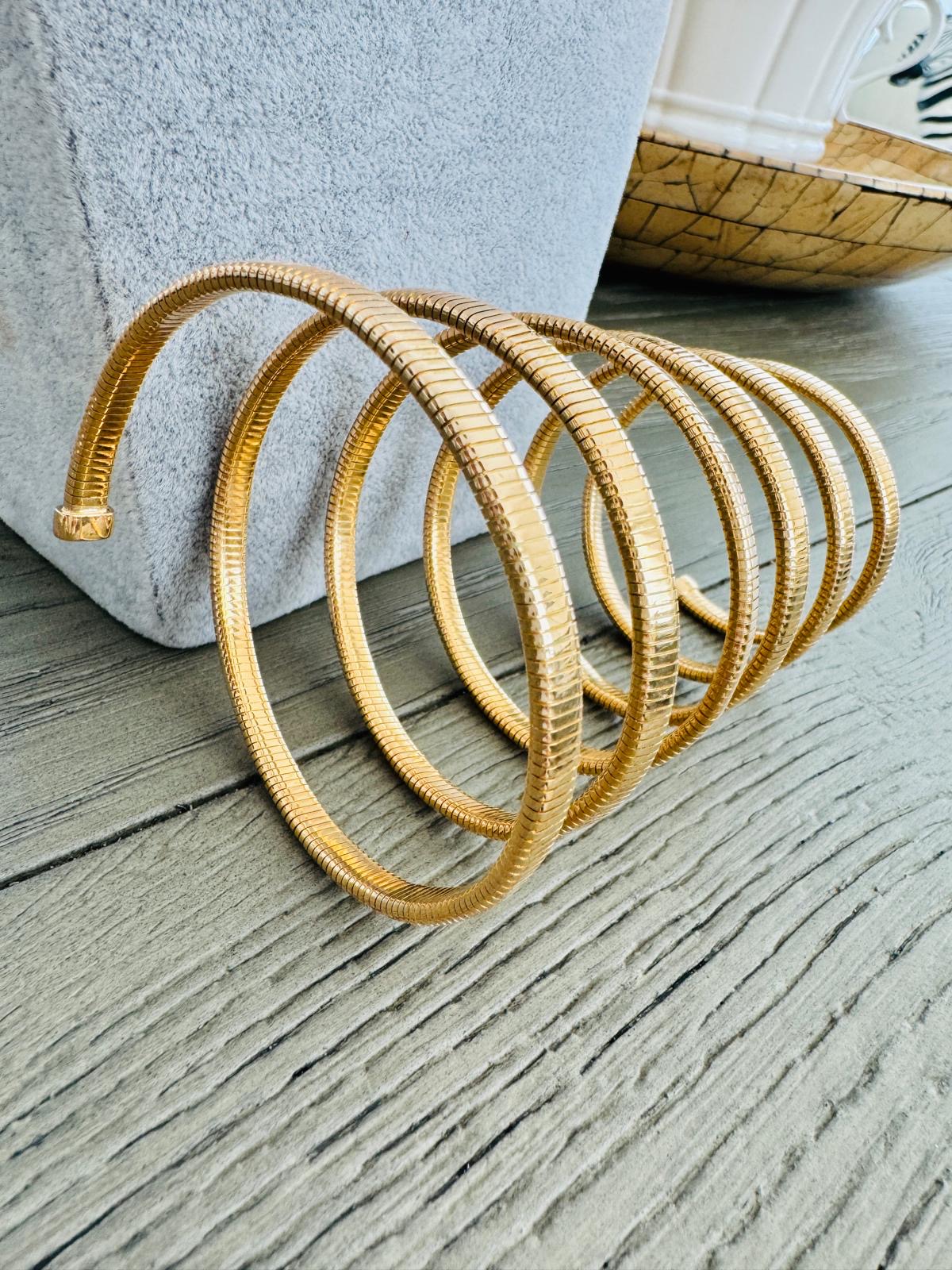 Italian Wrapped Coil Bold Bracelet
