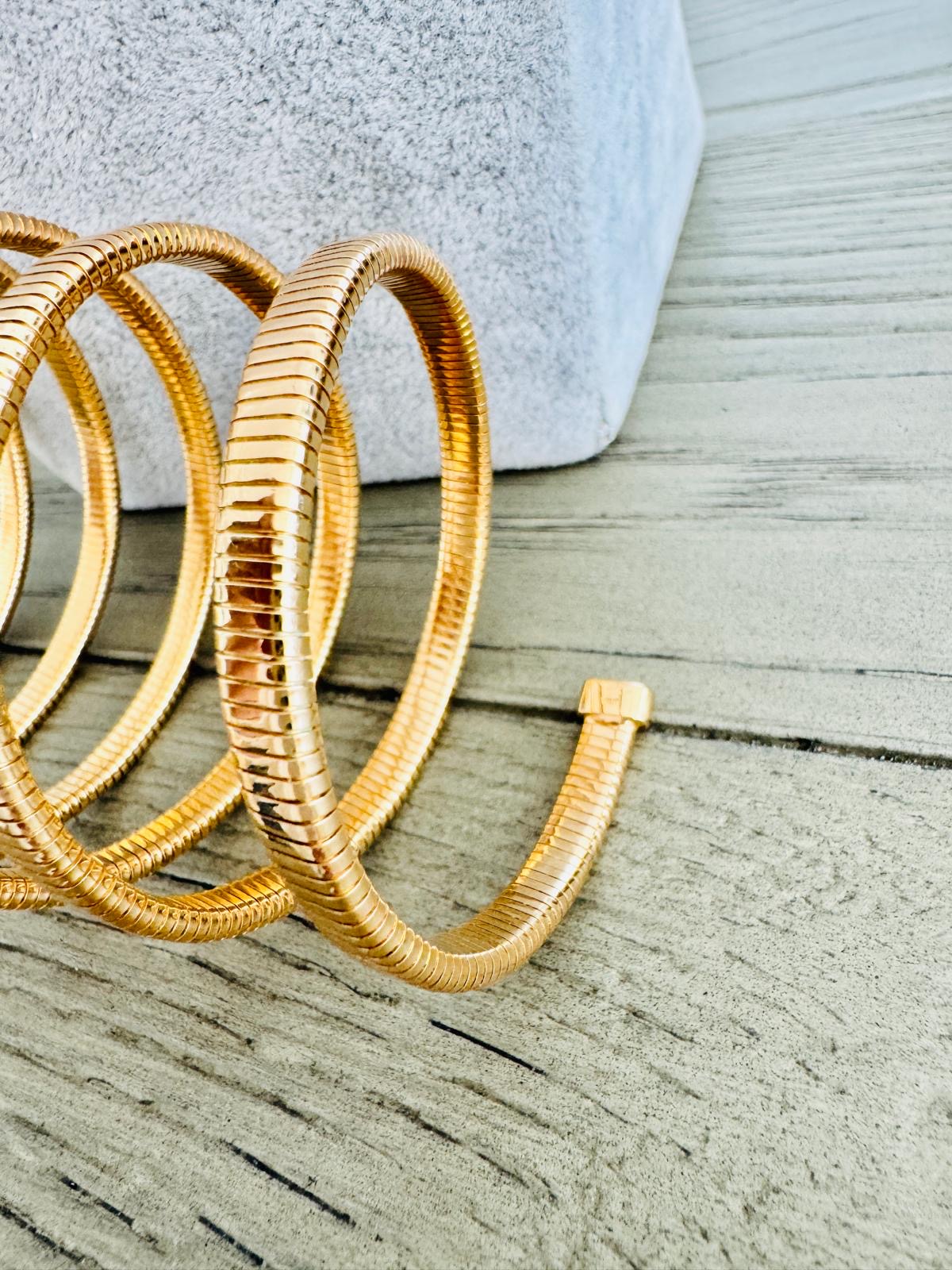 Italian Wrapped Coil Bold Bracelet