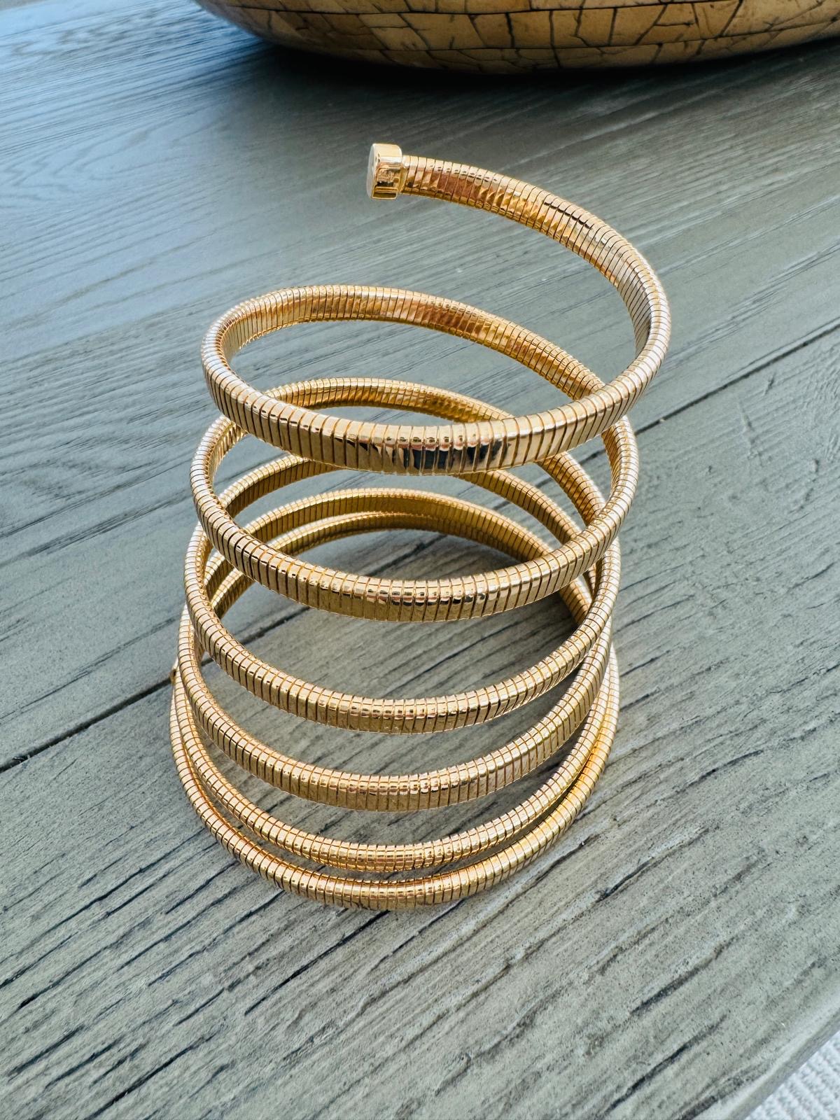 Italian Wrapped Coil Bold Bracelet